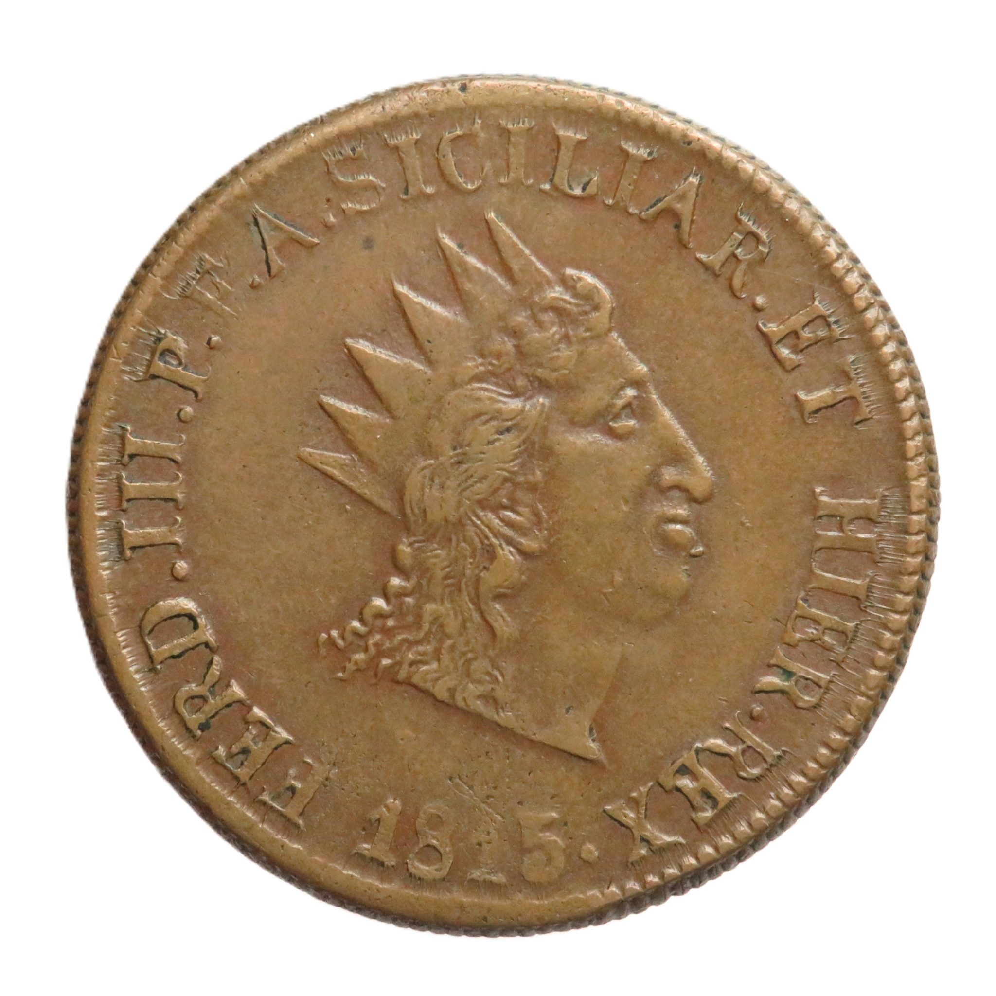 (NASCOSTO) Regno di Sicilia - Ferdinando III di Borbone - 10 Grana 1815 ...